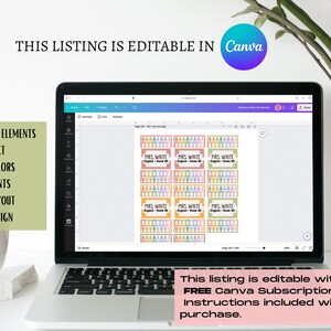 Printable Boho Rainbow Hall Pass: Editable Teacher Lanyard (digital ...