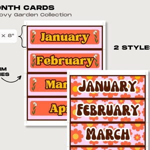 Groovy Flip Calendar, Printable & Editable Flip Calendar, Sight Words ...