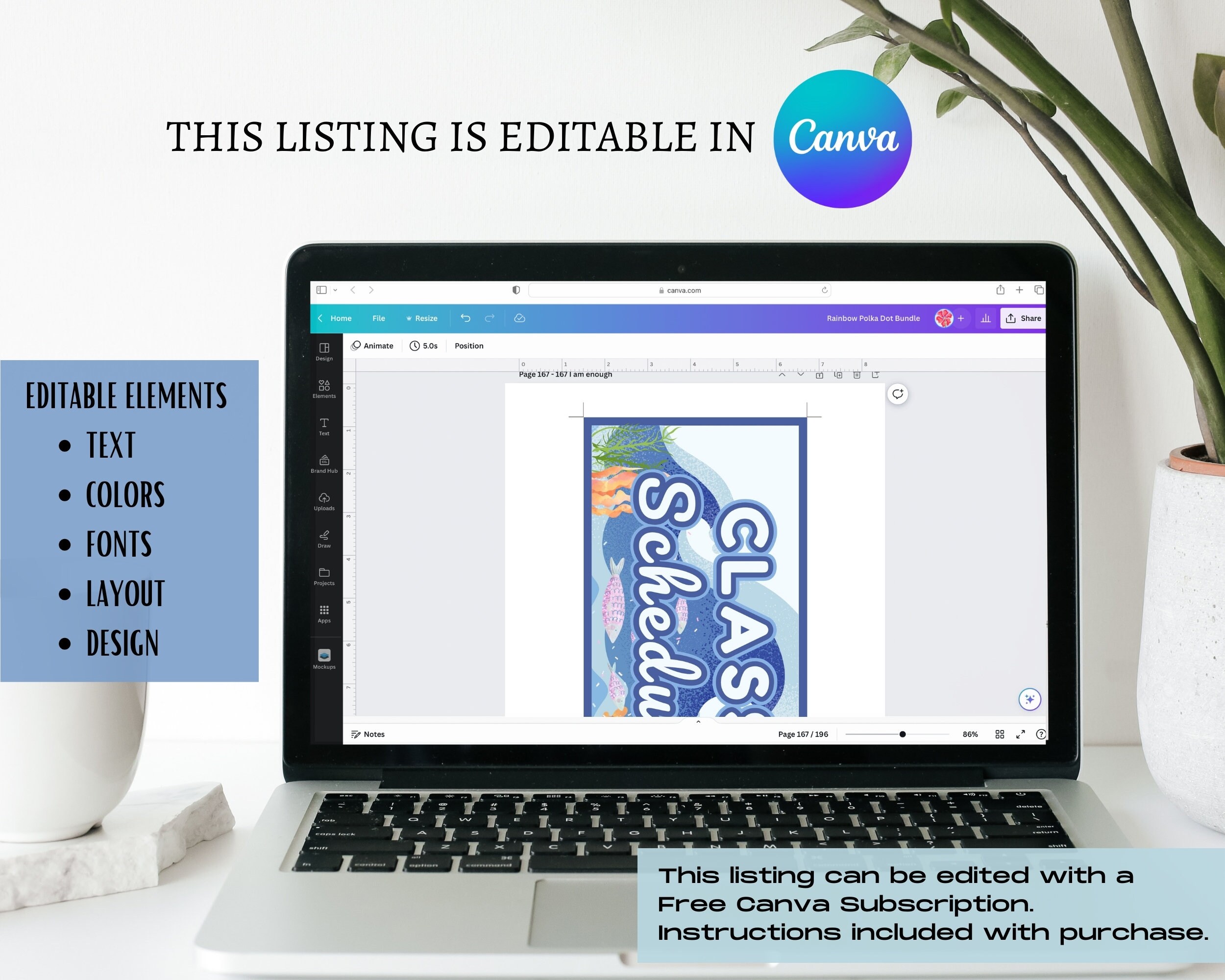 Ocean Theme Classroom Schedule & Jobs Display (canva Template) - Etsy