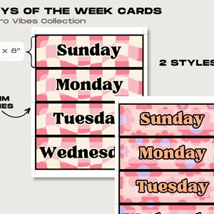 Retro Flip Calendar Printable, Editable Classroom Flip Calendar ...