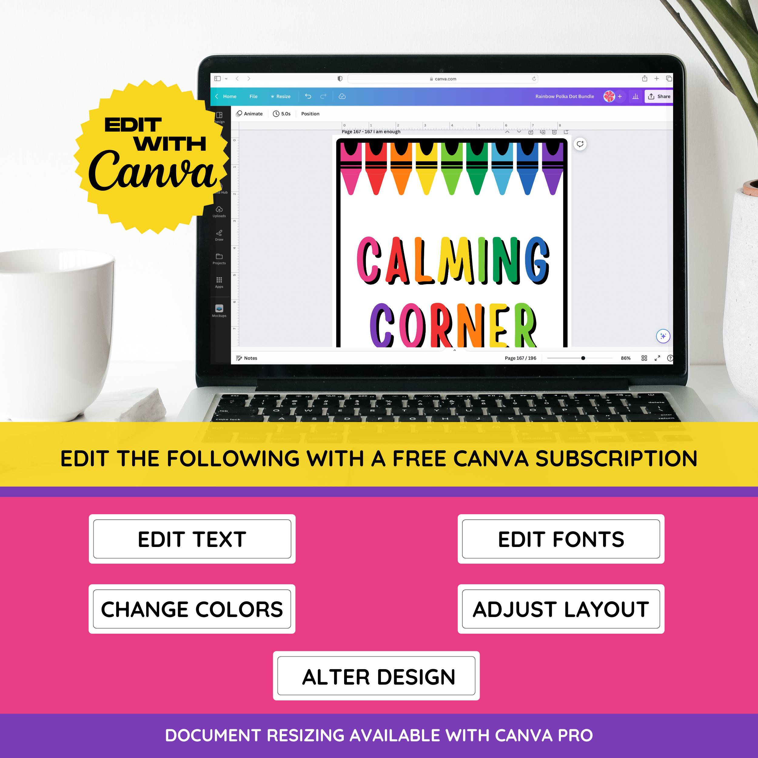 Rainbow Crayon Calming Corner Posters: Kids' Breathing Exercises ...