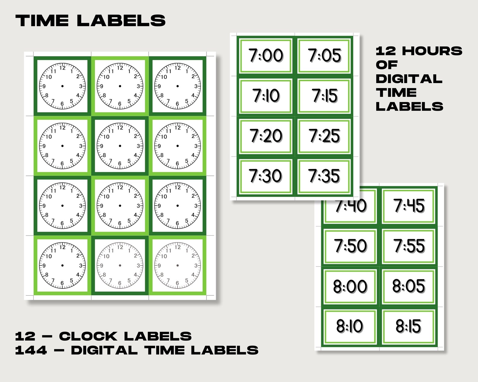 Jungle Class Schedule Display, Classroom Schedule Bundle, Editable ...