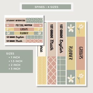 Printable Boho Binder Covers & Spines, Editable Teacher Binder Covers ...