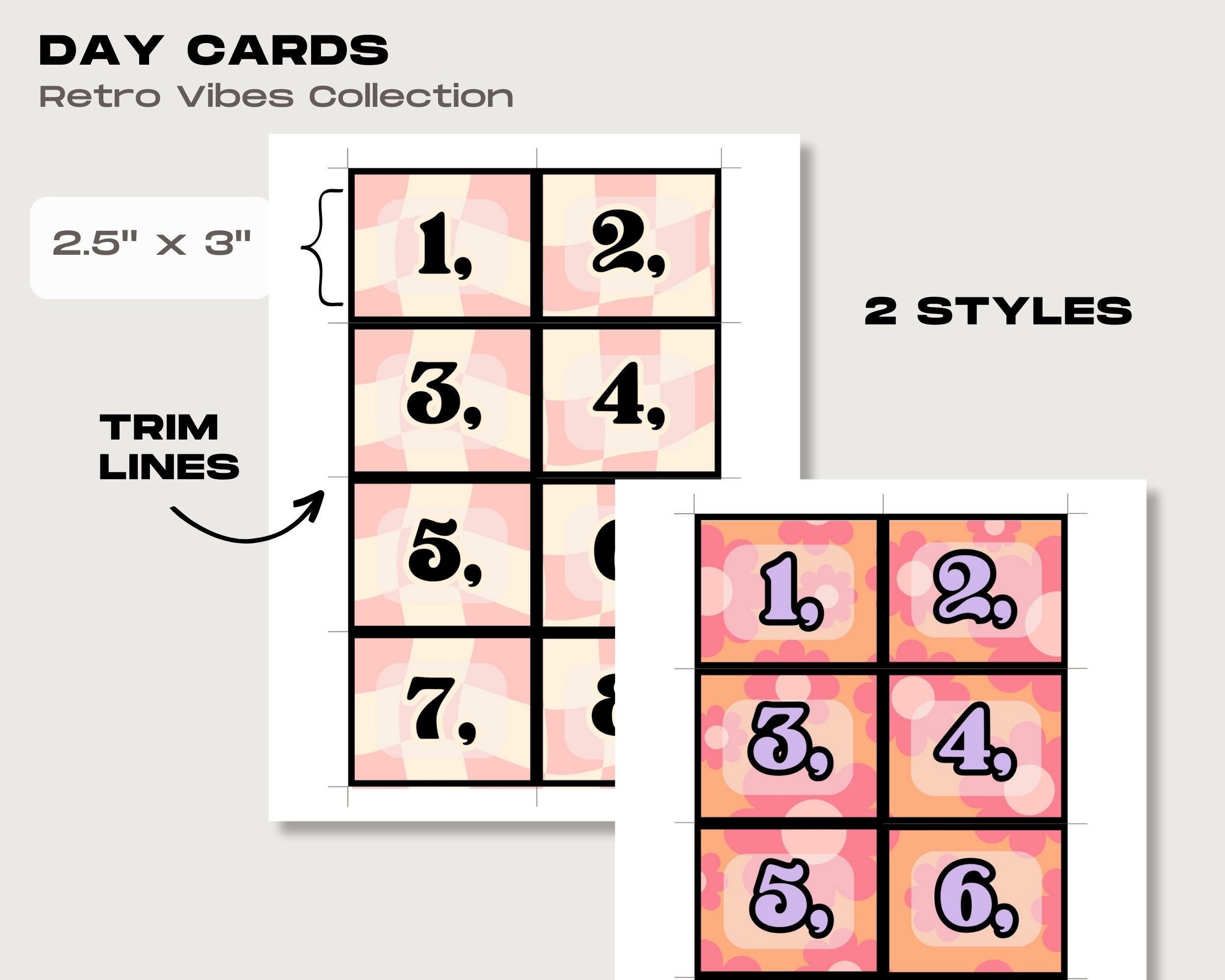 Retro Flip Calendar Printable, Editable Classroom Flip Calendar ...