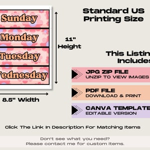 Retro Flip Calendar Printable, Editable Classroom Flip Calendar ...
