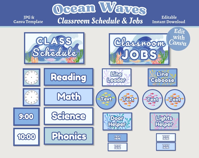 Ocean Calming Corner Posters: Breathing Techniques, Growth Mindset ...