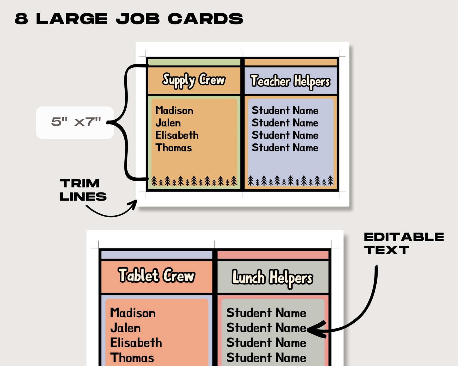 Classroom Jobs Display, Printable & Editable Classroom Jobs Labels ...