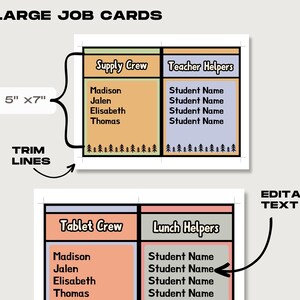 Classroom Jobs Display, Printable & Editable Classroom Jobs Labels ...