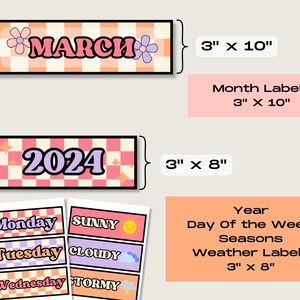 Retro Calendar Bundle, Editable Complete Calendar, Weather Station ...