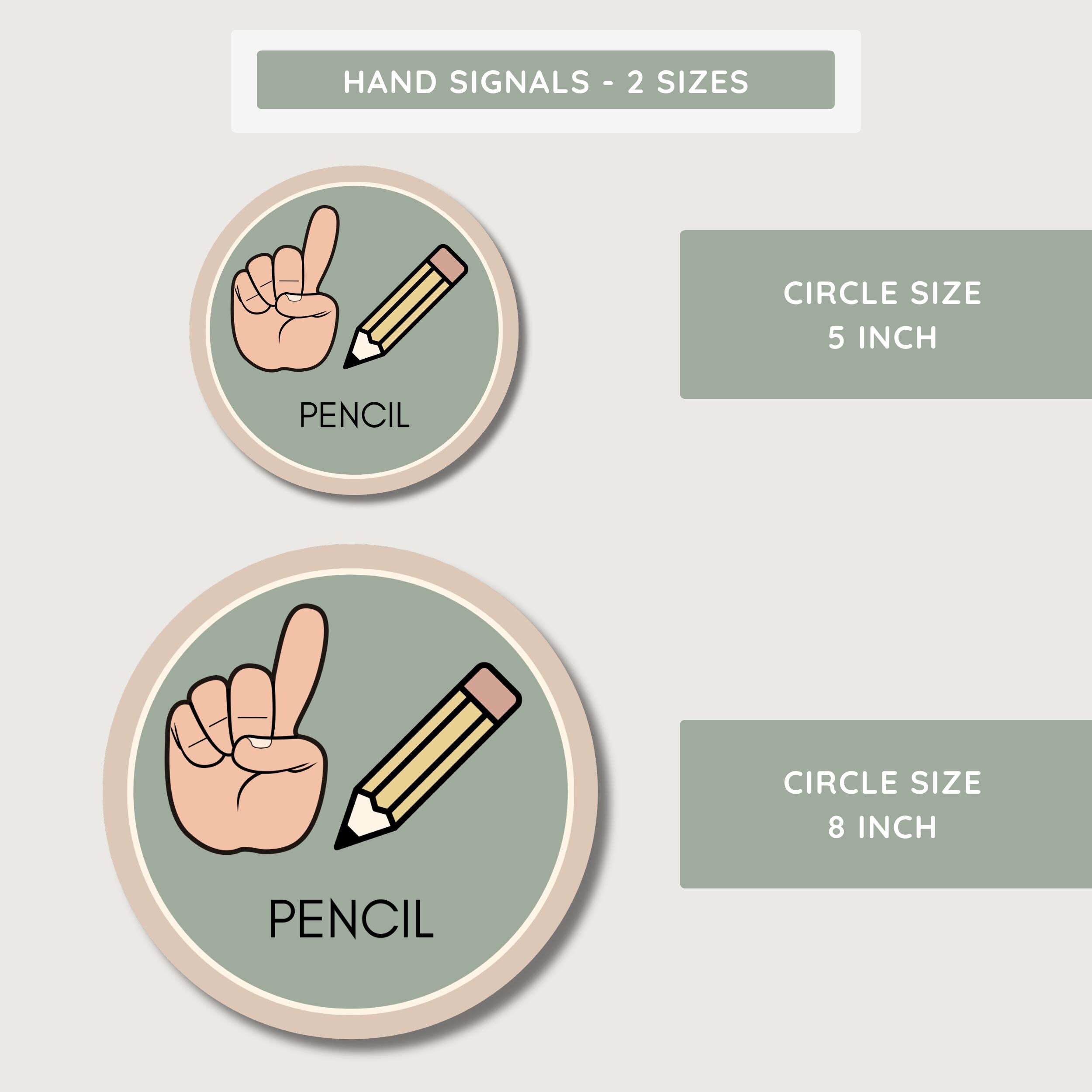 Boho Classroom Hand Signals Poster: Calm Daisy Decor (canva Template ...