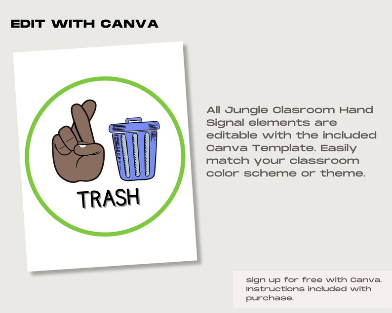 Jungle Classroom Hand Signals, School Hand Signs, Classroom Management ...