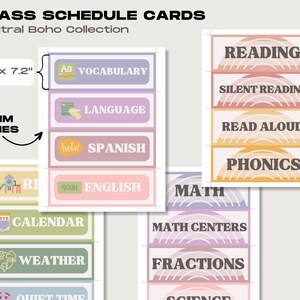 Boho Classroom Schedule: Editable Teacher Printable (canva Template) - Etsy