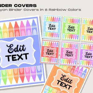 Rainbow Binder Covers Template, Printable Editable Binder Covers ...