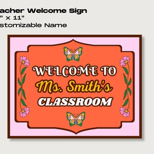 Groovy Garden Welcome Display, Printable & Editable Classroom Welcome ...