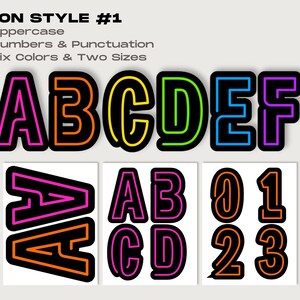 Neon Party Bulletin Board Kit: Editable Letters, Borders, Banners ...