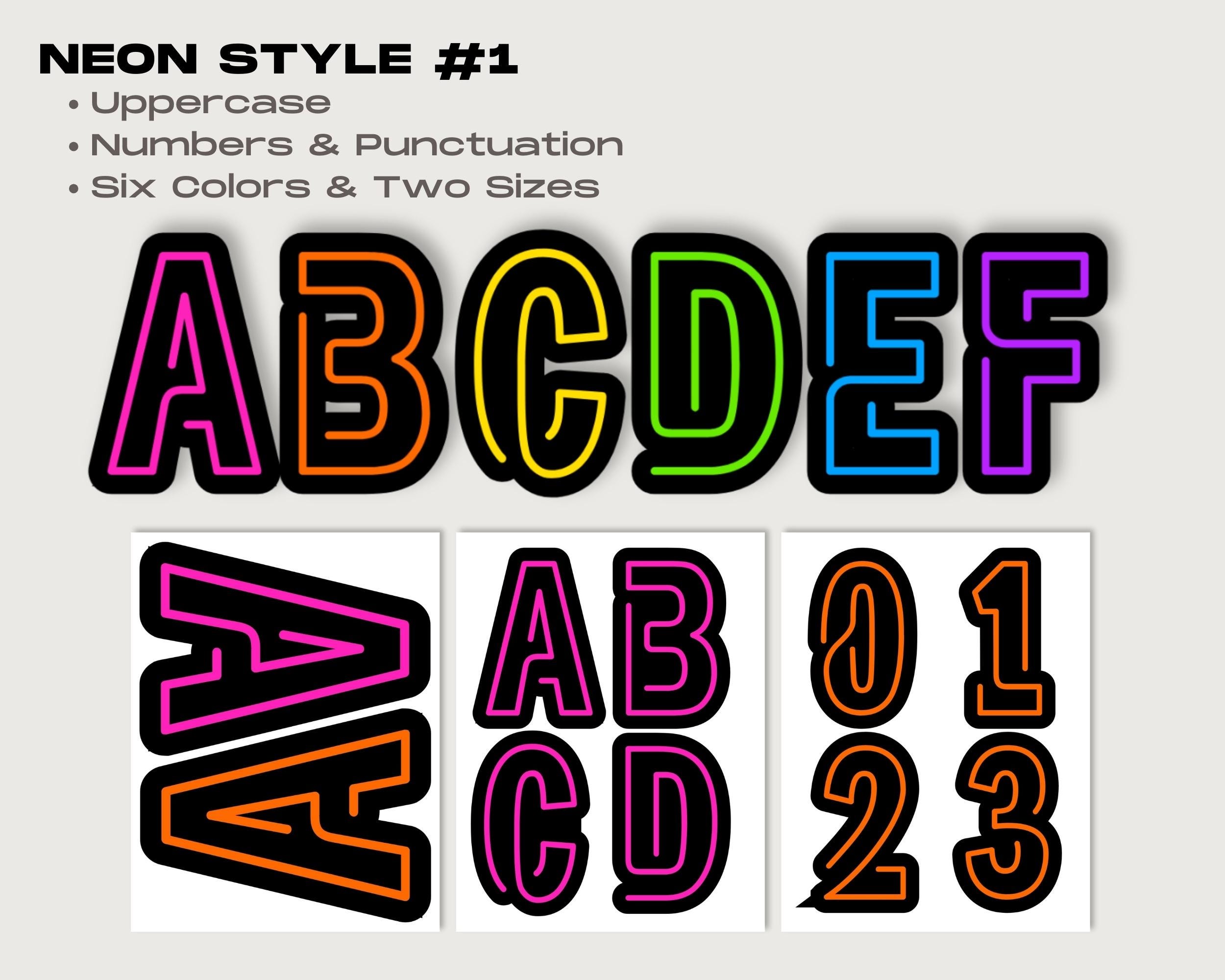 Neon Party Bulletin Board Kit: Editable Letters, Borders, Banners ...