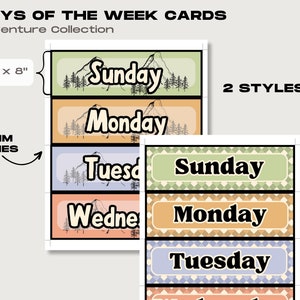 Flip Calendar Display, Printable & Editable Flip Calendar, Adventure ...