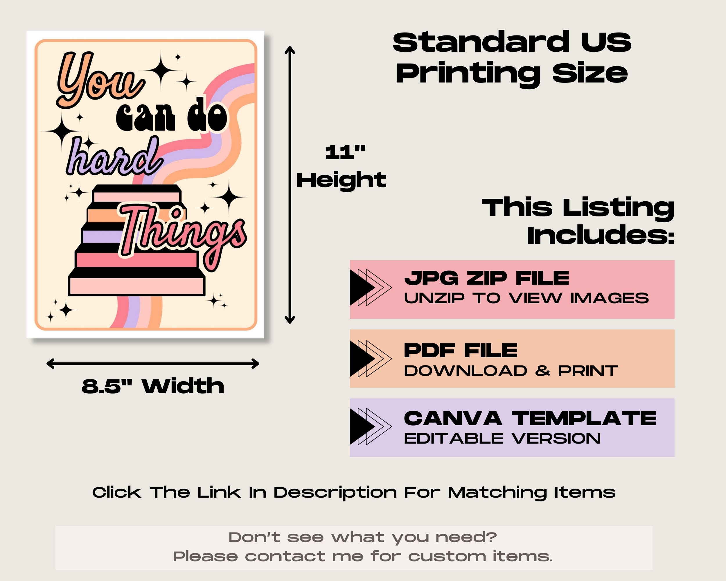 Retro Growth Mindset Posters, Printable Motivational Classroom Posters ...