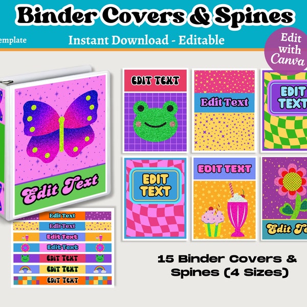 Printable Binder Covers for Girls - Etsy