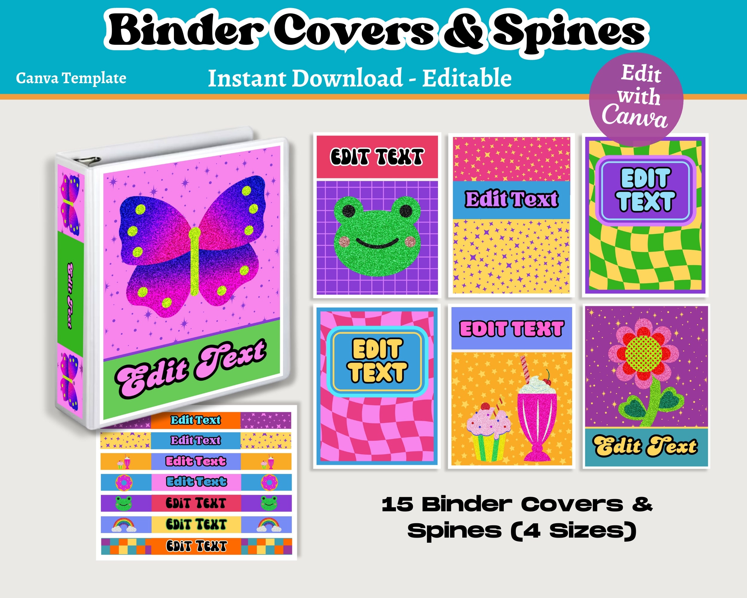 Binder Covers and Spines, Printable & Editable Binder Covers, Classroom ...