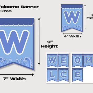 Ocean Theme Welcome Bundle, Printable & Editable Classroom Welcome Sign ...