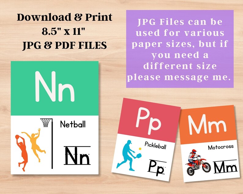 Sports Alphabet Posters PE Teacher A-Z Posters Gender - Etsy