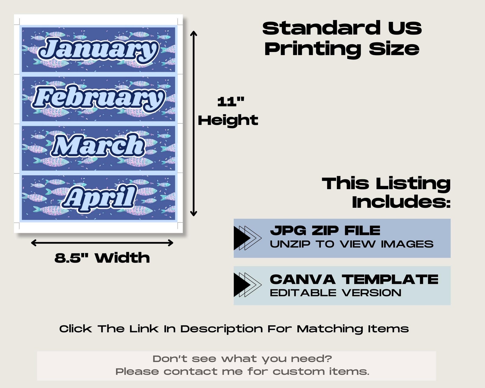 Ocean Theme Flip Calendar, Printable & Editable Flip Calendar ...