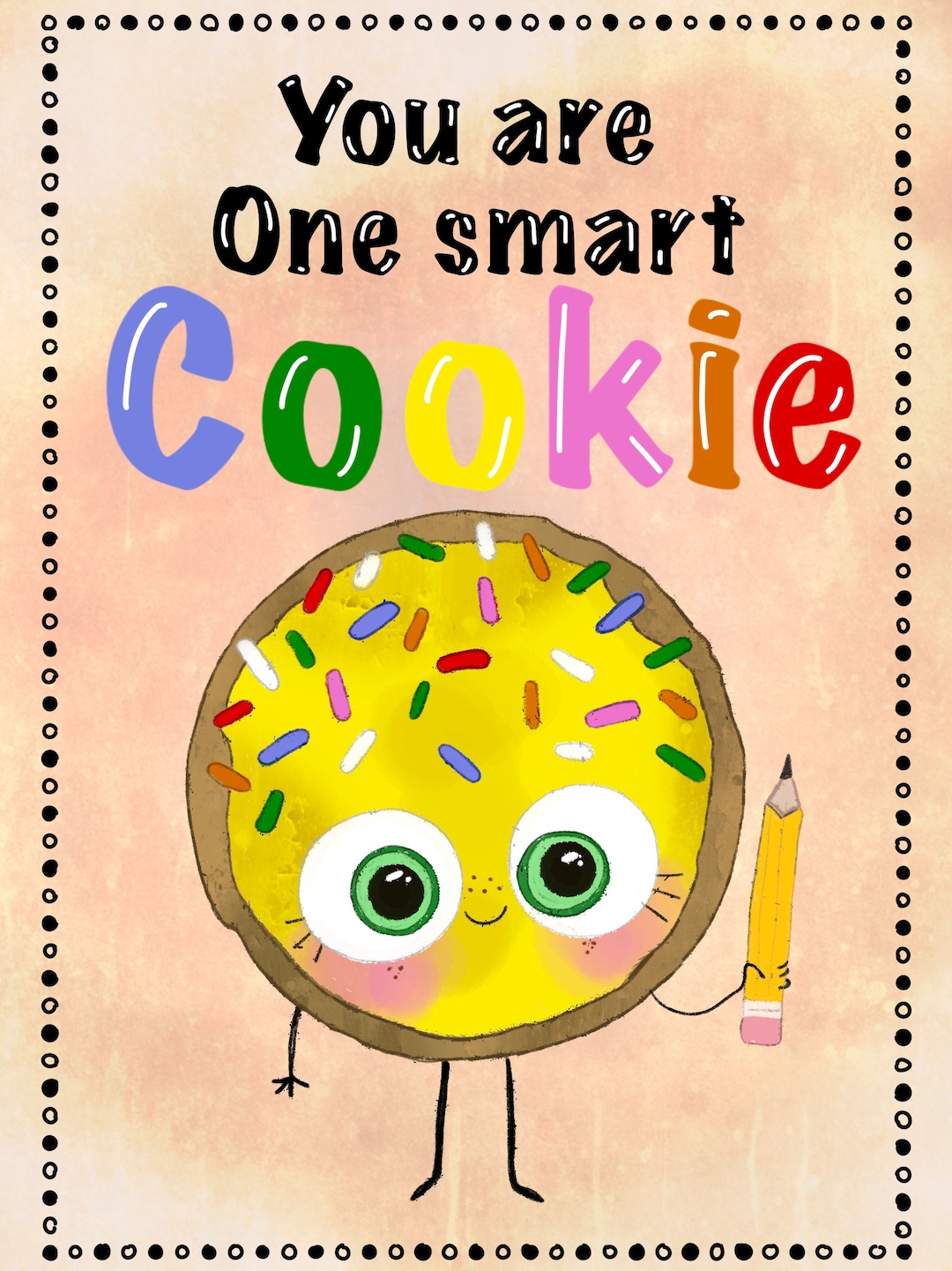 Smart Cookie Printable Inspirational Wall Art. Classroom Decor. Nursery ...