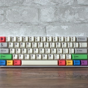 CUSTOM! Made-to-order! Modded 60% Retro Keyboard - RGB Backlit - USB-C ...