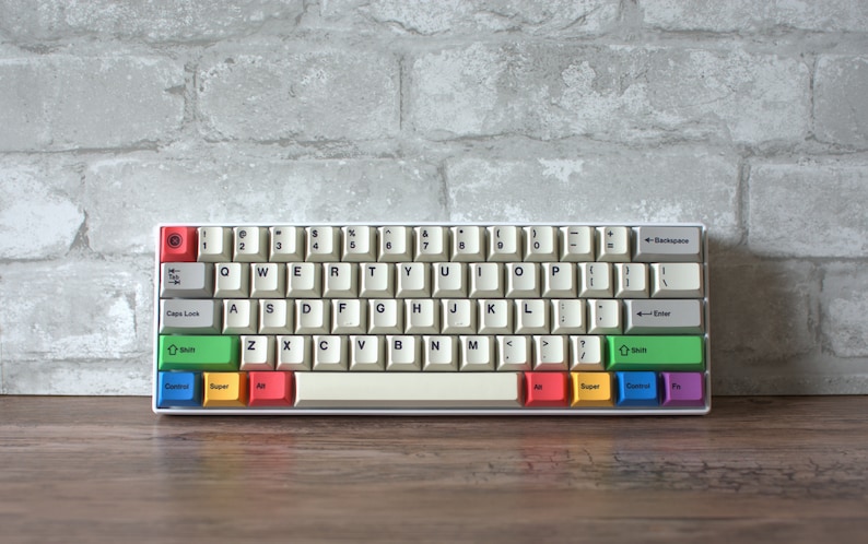 CUSTOM! Made-to-order! Modded 60% Retro Keyboard - RGB Backlit - USB-C ...
