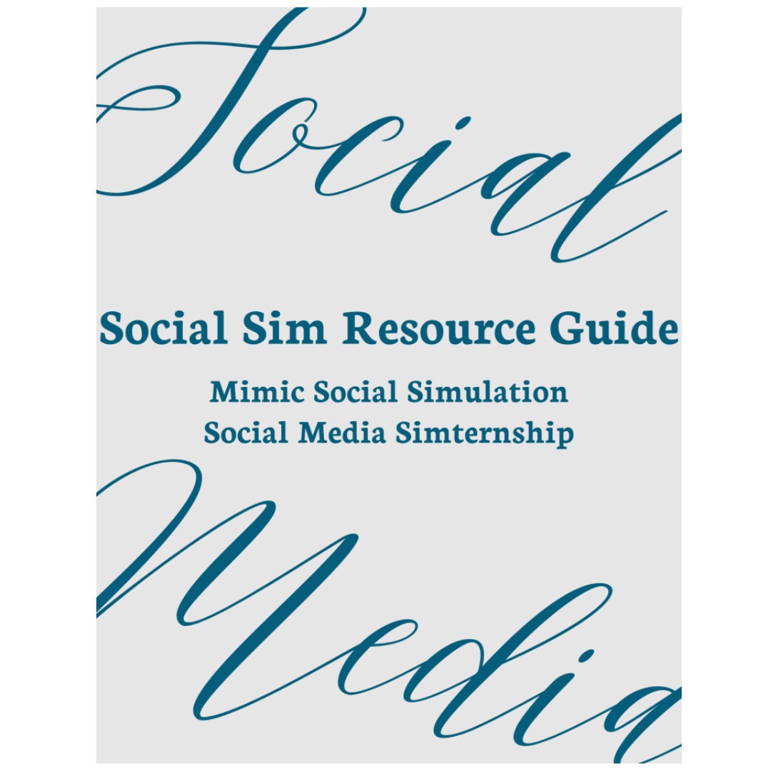 Social Sim Resource Guide | Mimic Social Simulation | Social Media ...