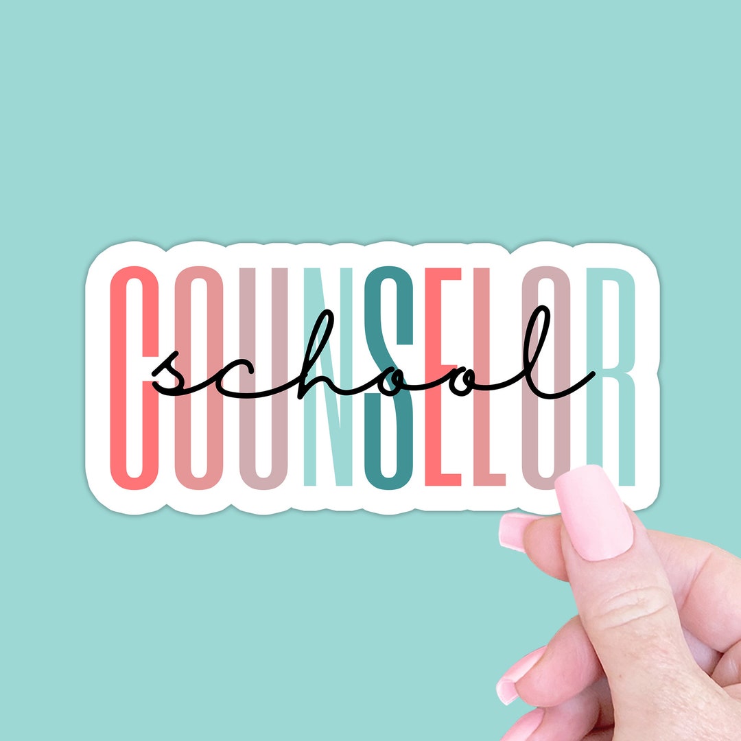 School Counselor Sticker Gift, School Counselor Laptop Water Bottle ...