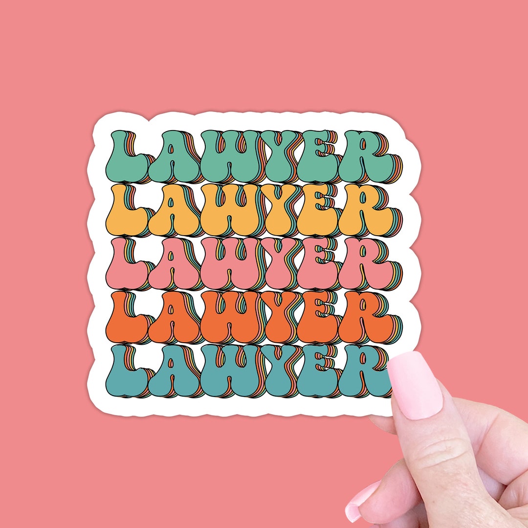 Lawyer Sticker Gift, Lawyer Laptop Sticker Water Bottle Decal, Gift for ...