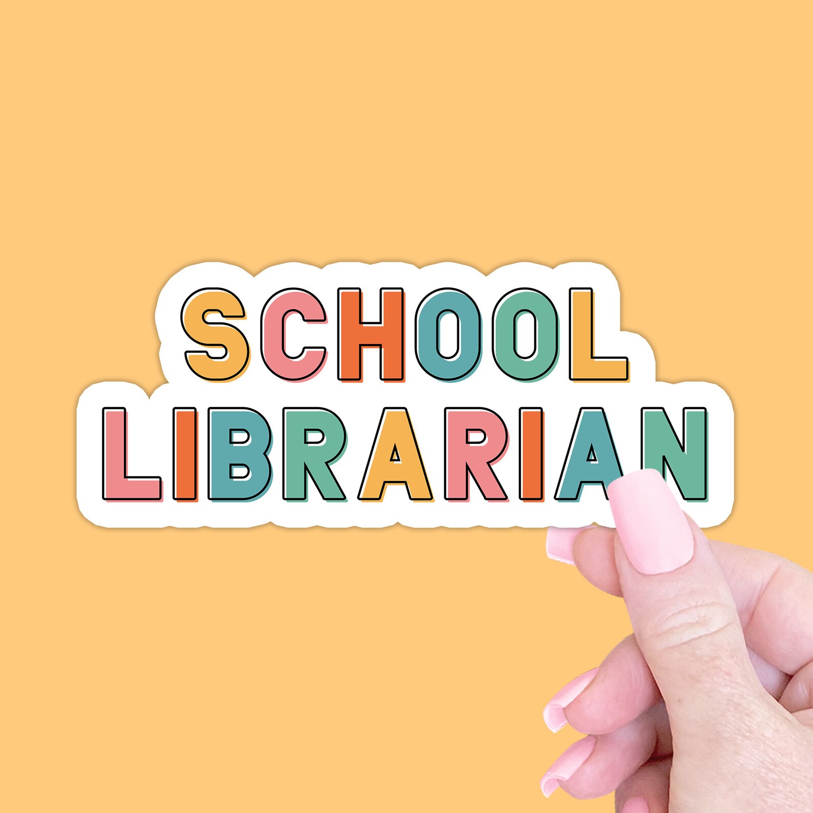 School Librarian Sticker Gift, School Librarian Laptop Water Bottle ...