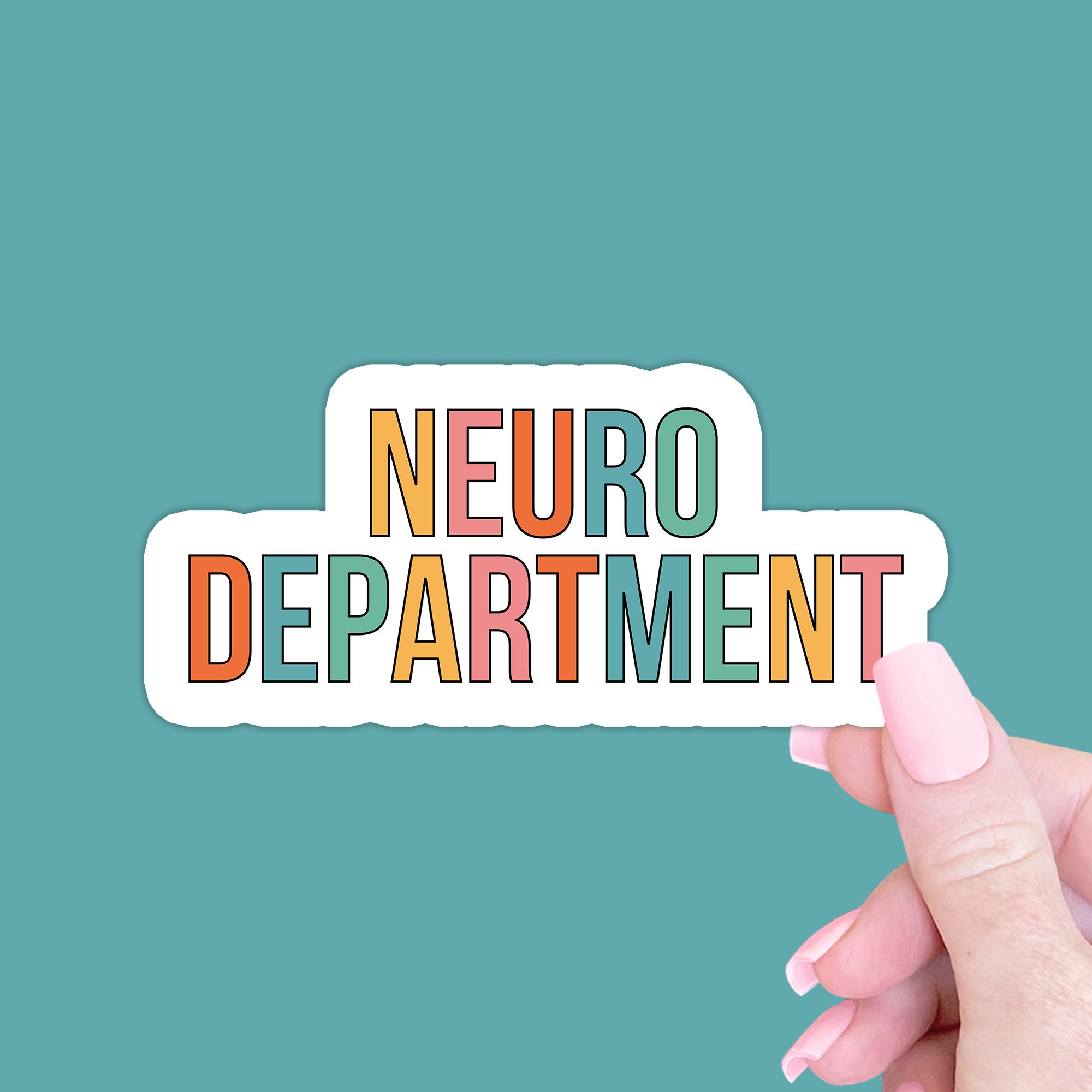 Neuro Department Sticker Gift, Neuro Squad Crew Team Laptop, Water ...