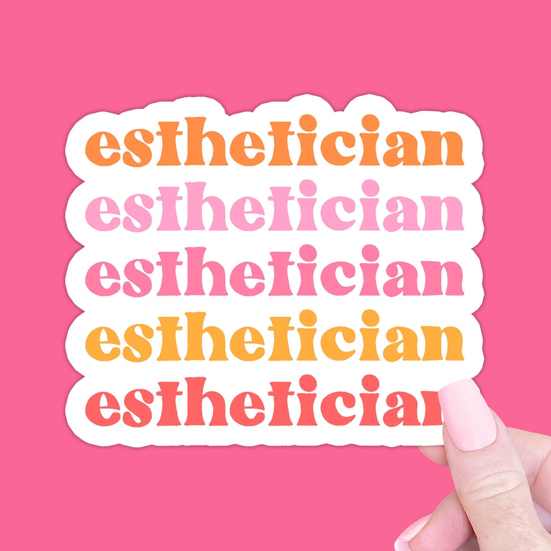 Esthetician Sticker Gift, Esthetician Laptop Water Bottle Decal Sticker ...