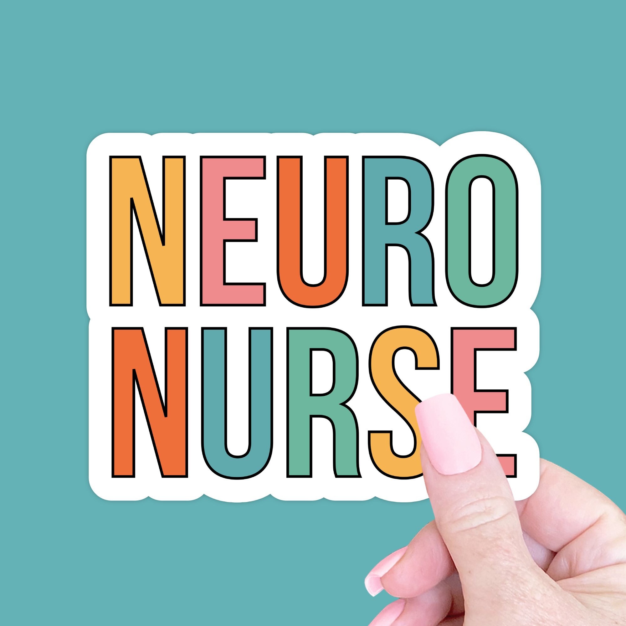 Neuro Nurse Sticker Gift, Neurology Nurse Laptop Sticker, Neuro Nurse ...