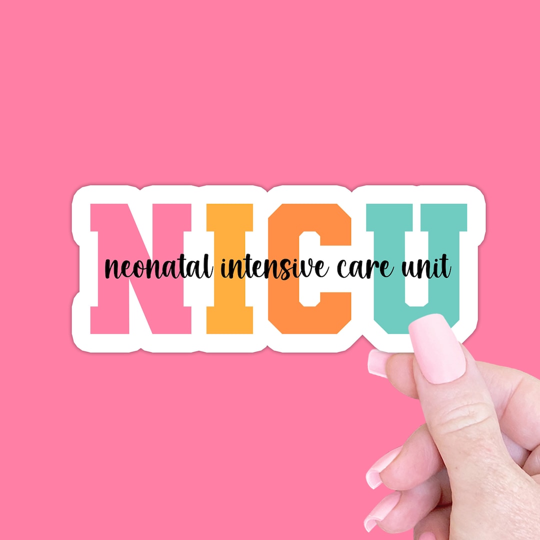 NICU Nurse Sticker Decal Gift, NICU Squad Team Laptop Water Bottle ...