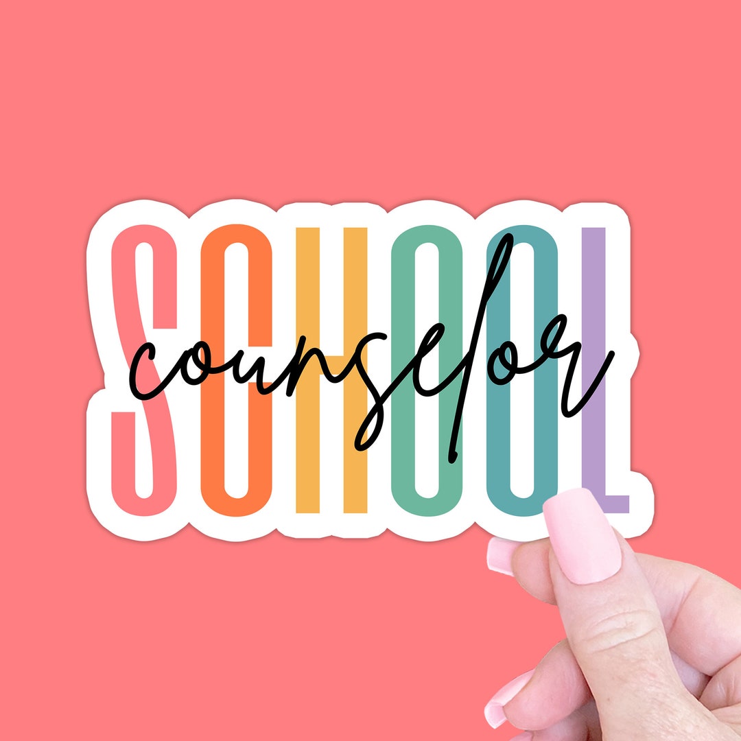 School Counselor Sticker Gift, School Counselor Laptop Water Bottle ...