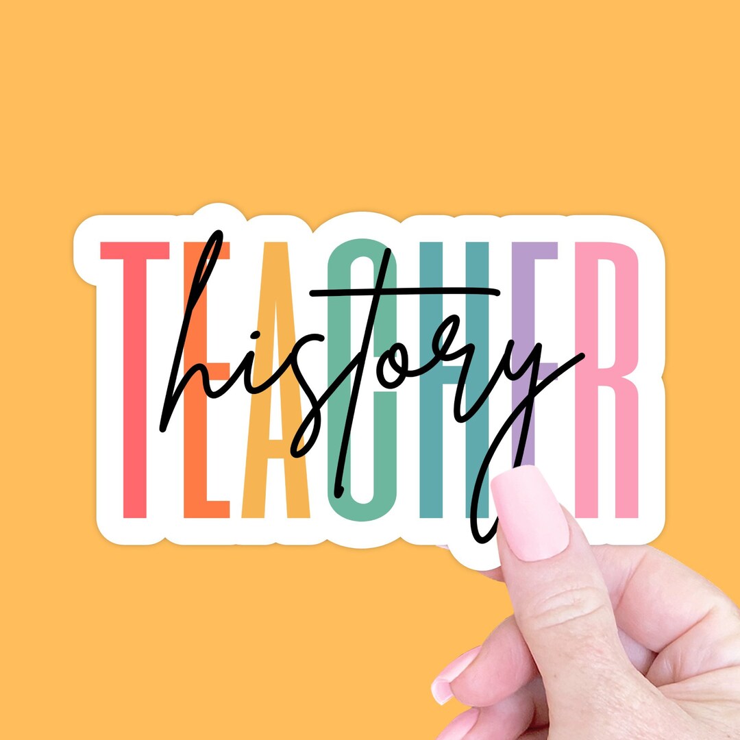 History Teacher Sticker Gift History Teacher Laptop Sticker - Etsy
