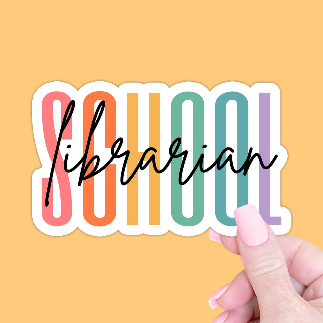 School Librarian Sticker Gift, School Librarian Laptop Water Bottle ...