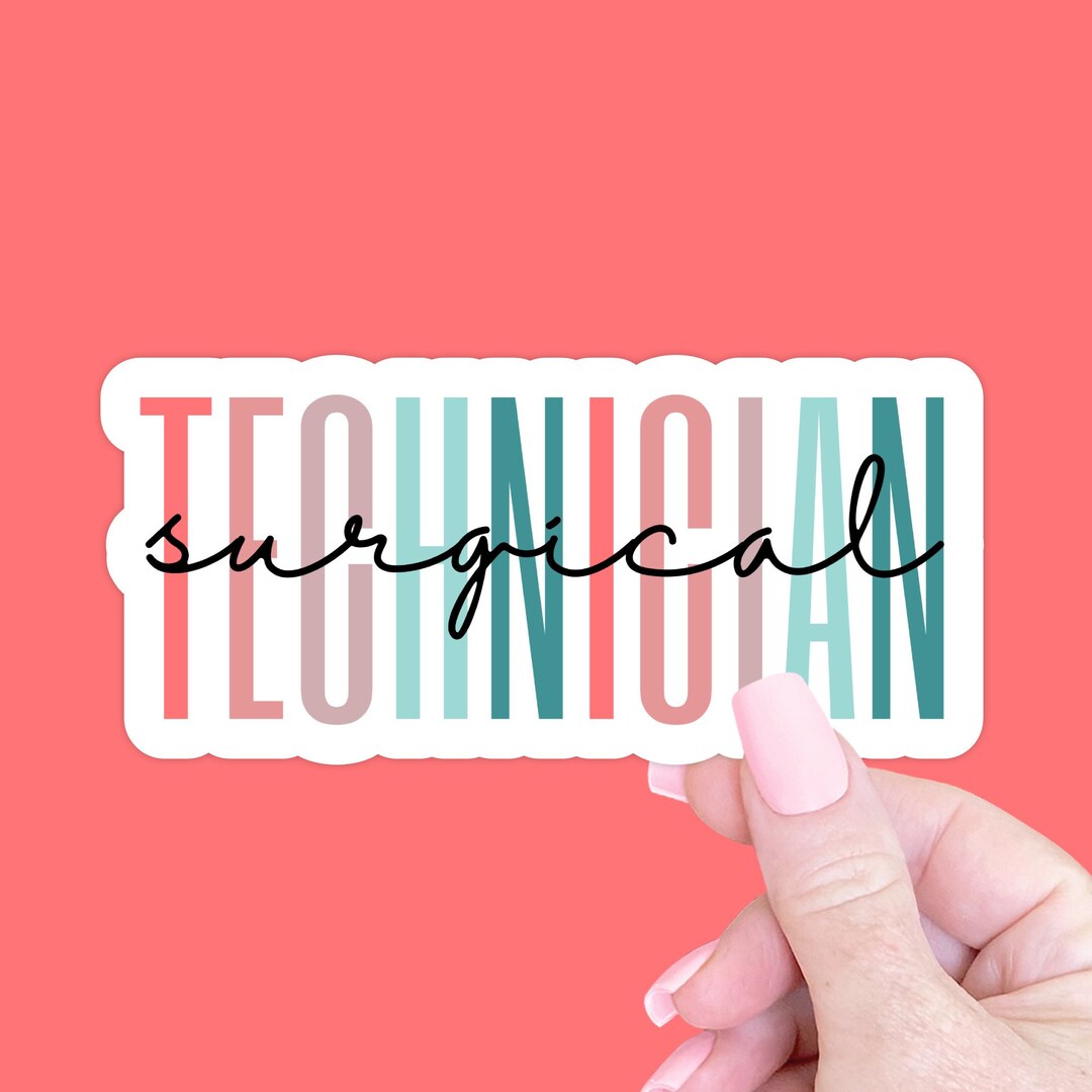 Surgical Tech Sticker Gift, Surgical Technician Laptop Sticker Coworker ...