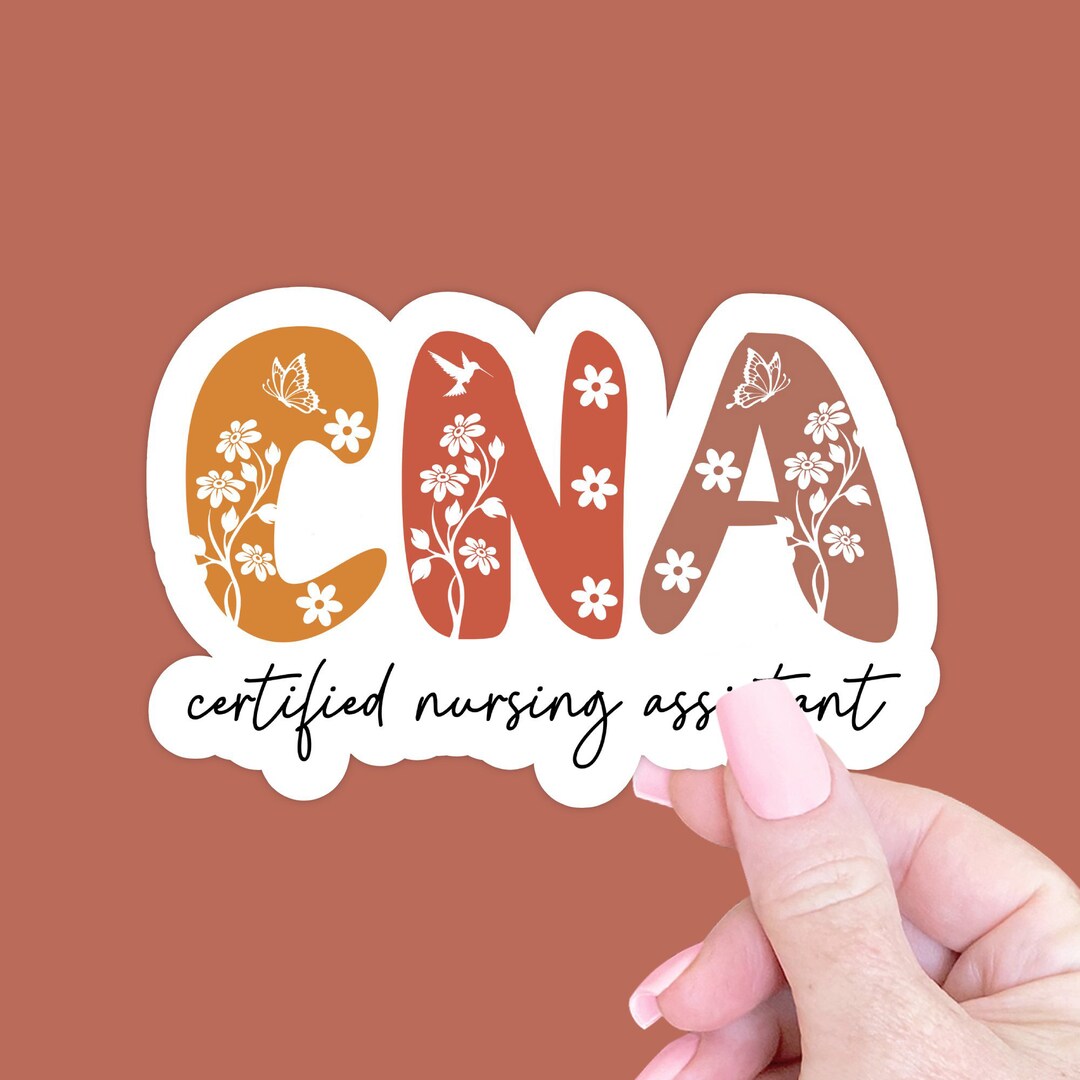 Floral Boho CNA Sticker Gift, Certified Nursing Assistant Laptop ...