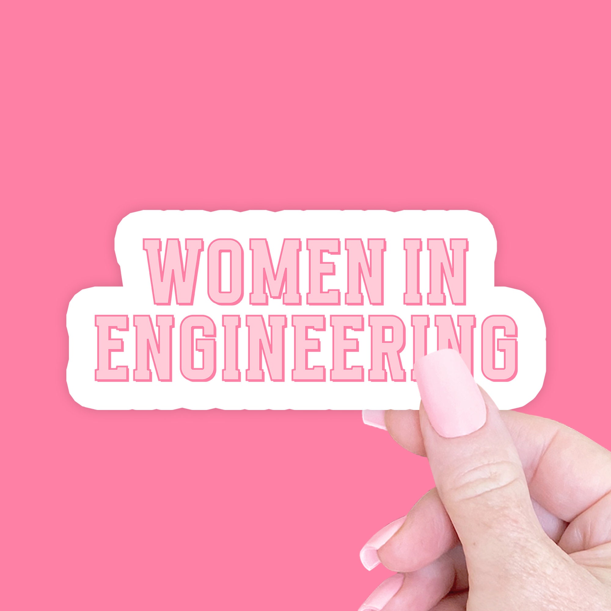 Women in Engineering Sticker Gift, Engineer Laptop Sticker Gift for Her ...