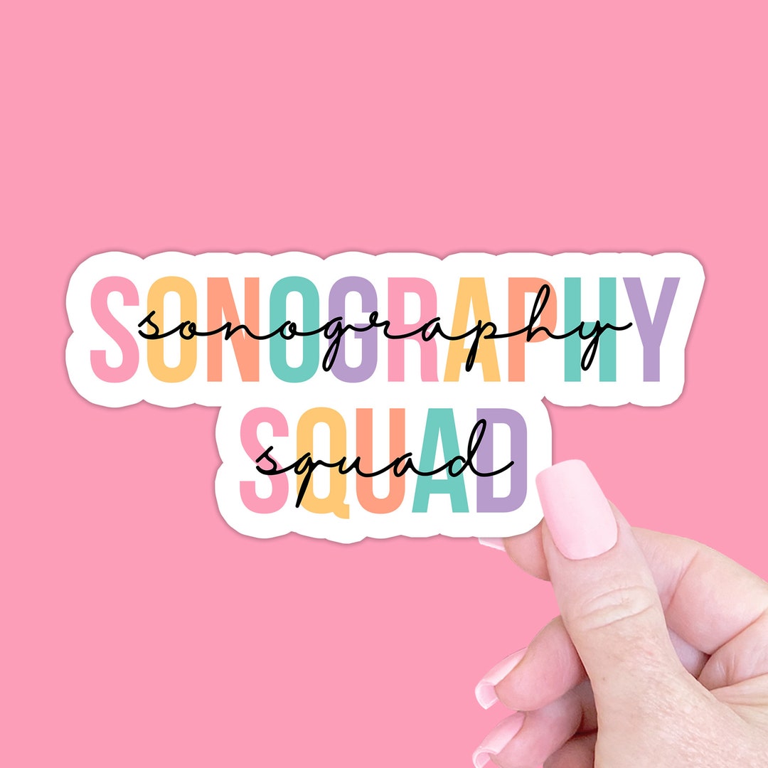 Sonography Squad Sticker Gift, Cardiac Sonographer Laptop Sticker ...