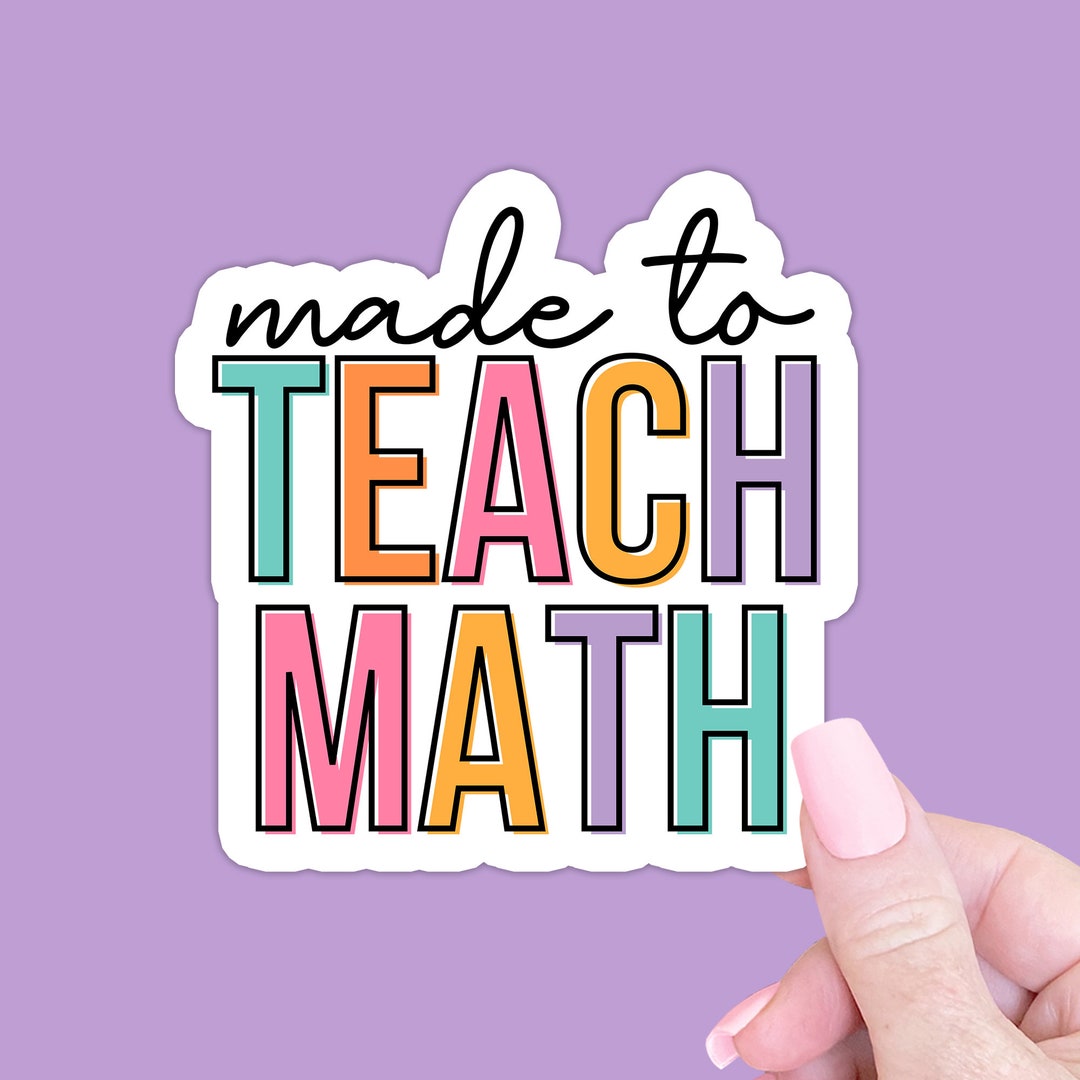 Math Teacher Sticker Gift, Math Teacher Laptop Water Bottle Sticker ...