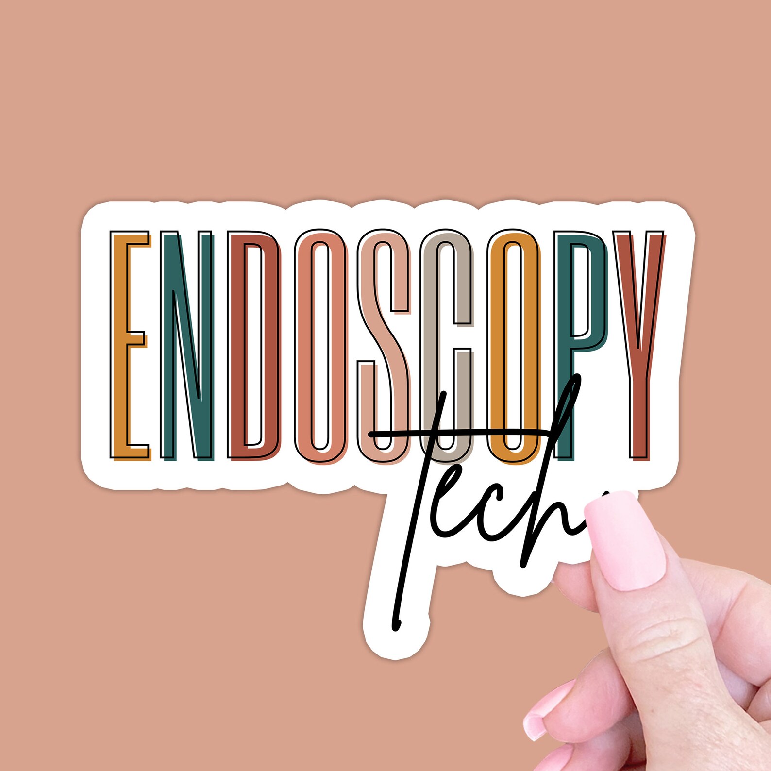 Endoscopy Tech Sticker Gift, Endoscopy Technician Laptop Bottle Decal ...