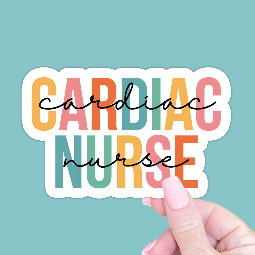 Cardiac Nurse Sticker Gift Cardiac Nurse Laptop Sticker Water - Etsy