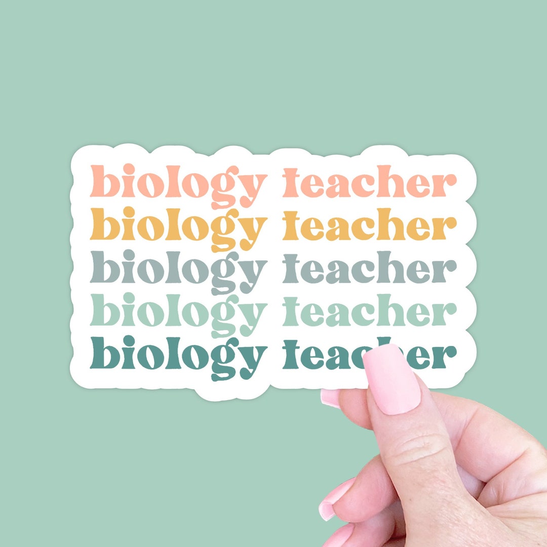 Biology Teacher Sticker Gift, Biology Teacher Team Laptop Sticker Gift ...