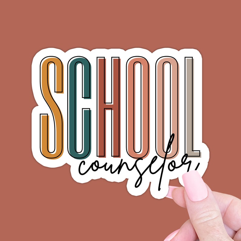 School Counselor Sticker Gift, School Counselor Laptop Water Bottle ...